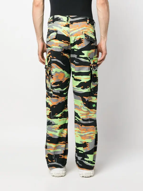 ERL Graphic-print Cargo Trousers - Green