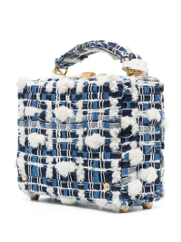 Thom Browne Mini Denim Pouf Tweed Bag