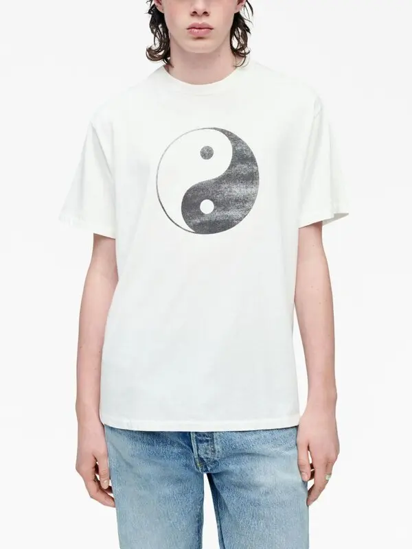 RE/DONE Ying Yang-print Cotton T-shirt