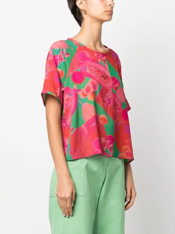 Henrik Vibskov Abstract-print Silk T-shirt