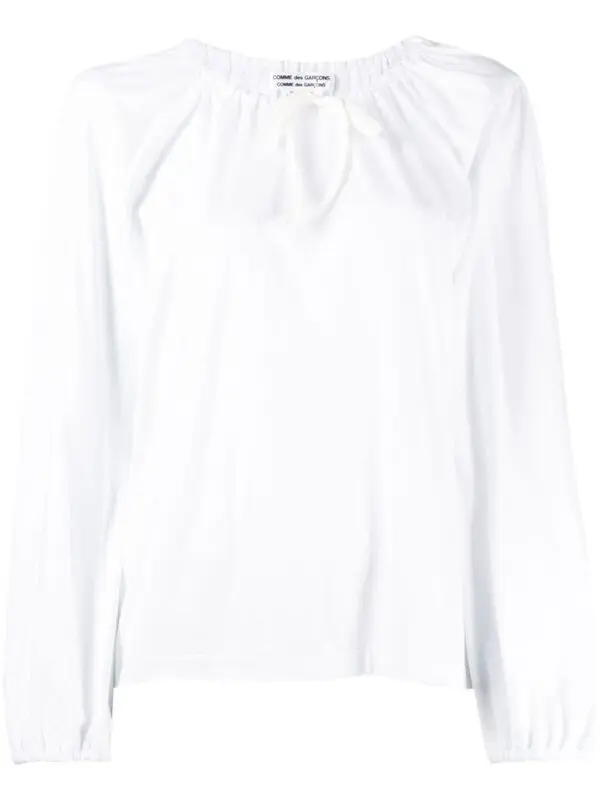 Comme Des Garçons Long-sleeved Cotton Blouse - White