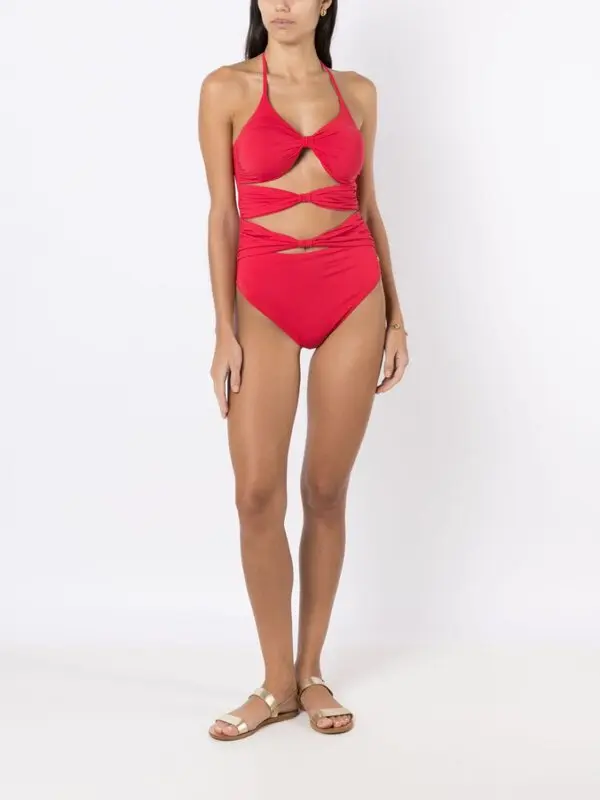 BRIGITTE Cut-out One-piece Swimsuit - Red