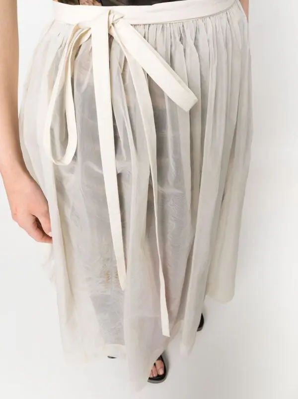 UMA WANG Semi-sheer Midi Skirt