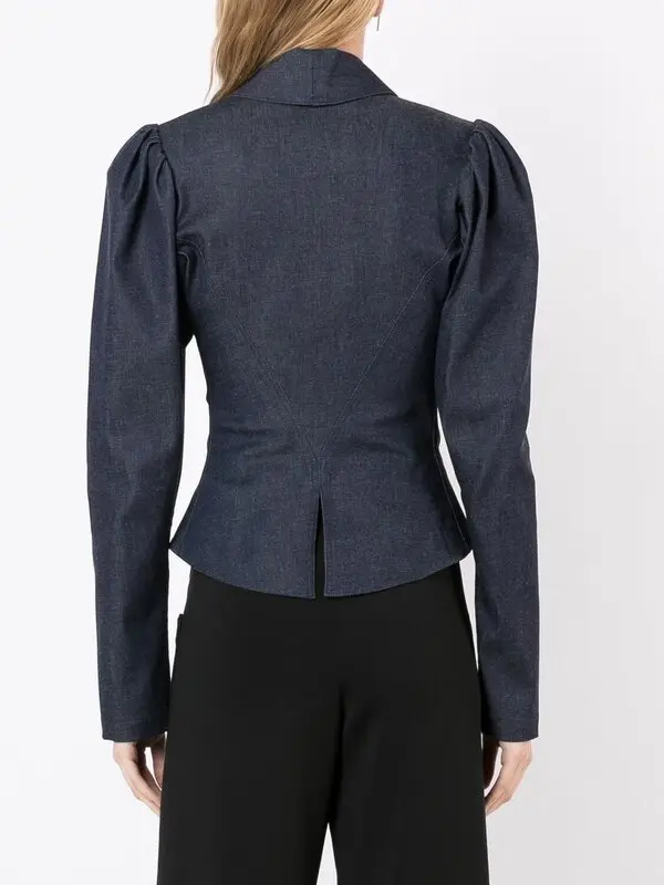 GLORIA COELHO Puff-sleeves Fitted Jacket