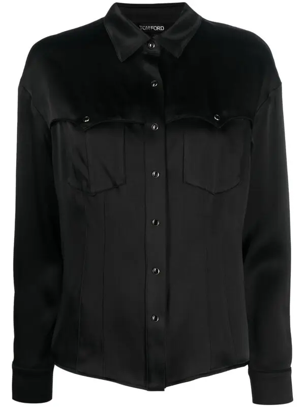 TOM FORD Western-style Satin Shirt
