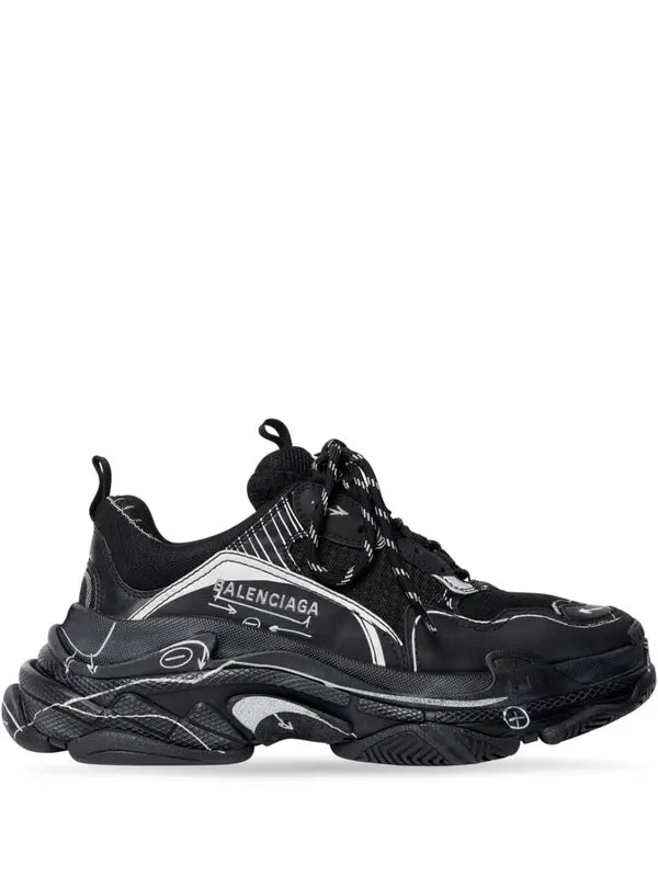 Balenciaga Triple S Sketch-print Sneakers