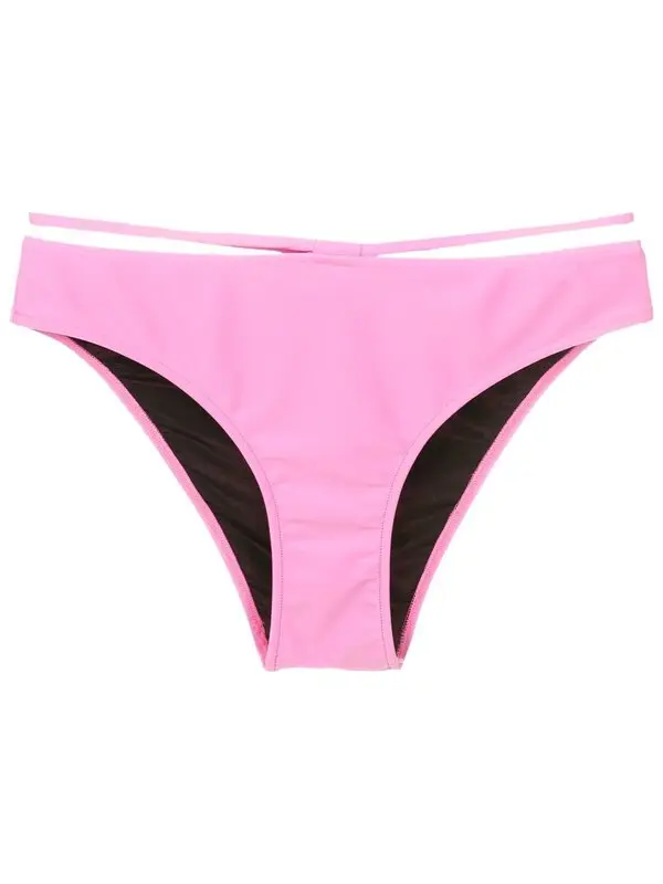 GLORIA COELHO String Waistband Bikini Bottom - Pink
