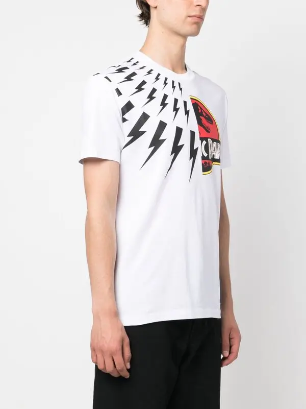 Neil Barrett Jurassic Park & Fair Isle Thunderbolt T-shirt