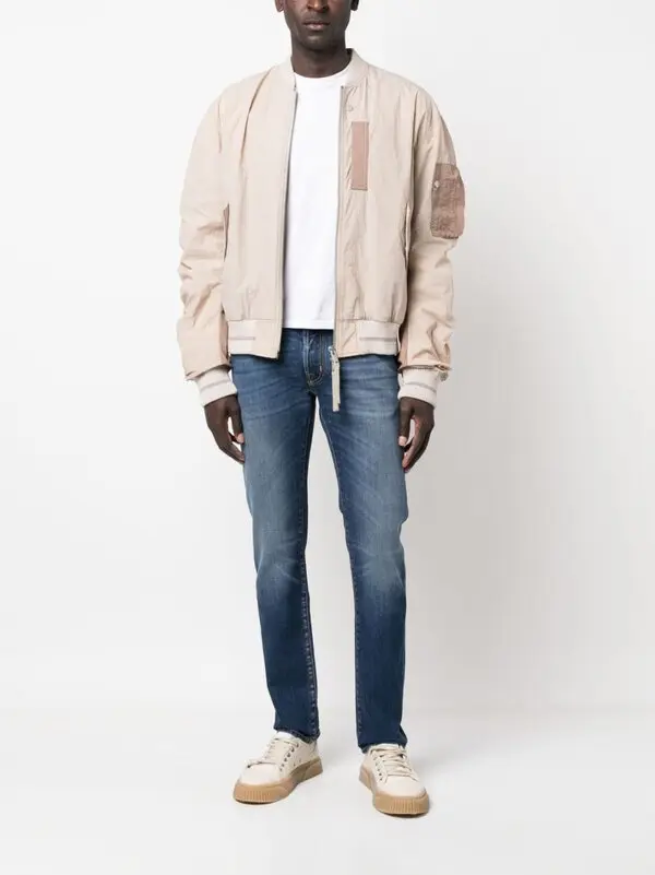 Jacob Cohen Embroidered-logo Slim-fit Jeans