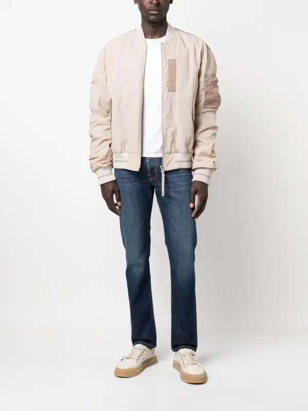 Jacob Cohen Embroidered-logo Slim Jeans - Blue