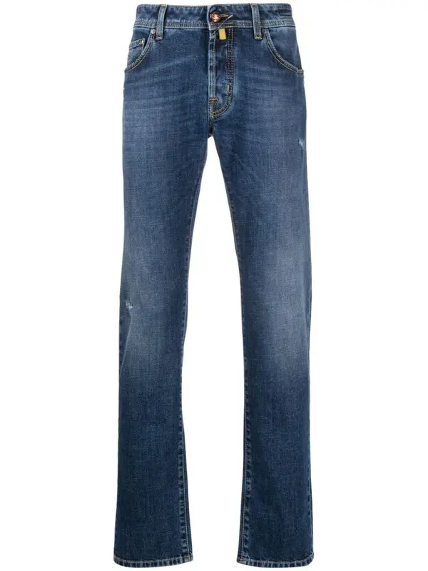 Jacob Cohen Distressed Straight-leg Jeans
