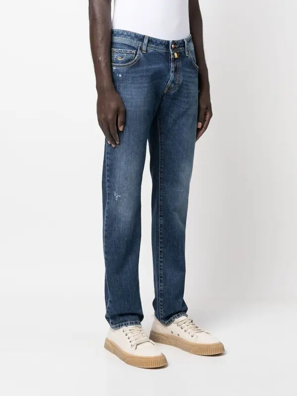 Jacob Cohen Distressed Straight-leg Jeans