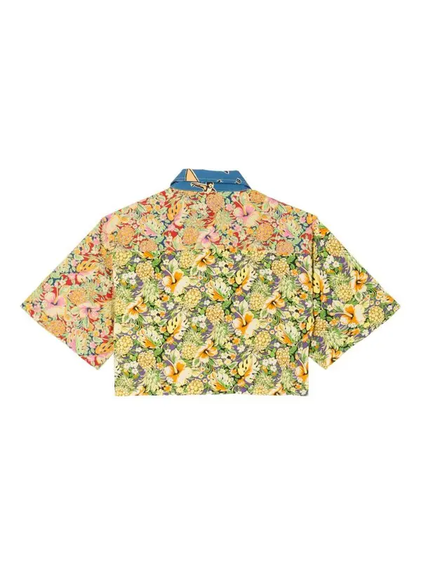 RE/DONE Patchwork-design Cropped Shirt