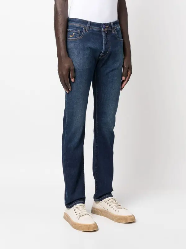 Jacob Cohen Embroidered-logo Slim Jeans