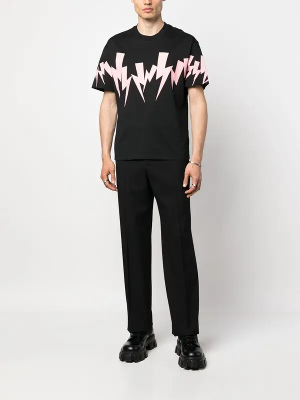 Neil Barrett Thunderbolt-print Cotton T-shirt