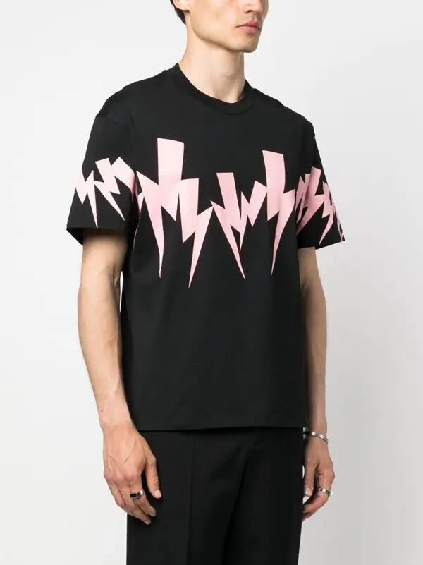 Neil Barrett Thunderbolt-print Cotton T-shirt