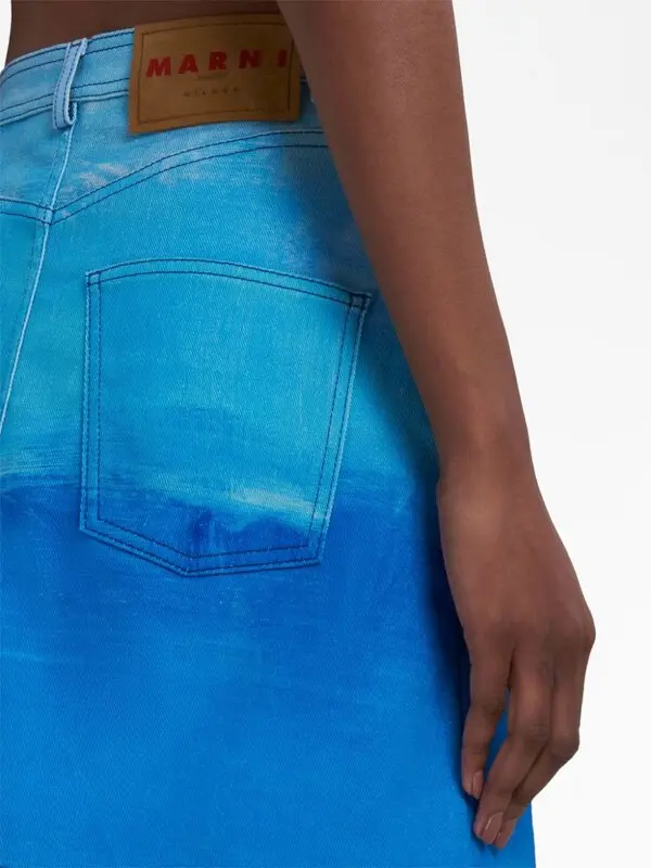 Marni Tie-dye A-line Mini Skirt