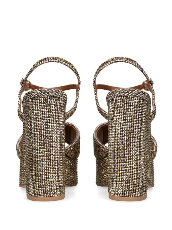 Kurt Geiger 125mm Kensington Platform Houndstooth Sandals