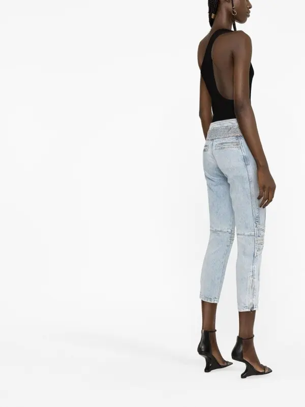 Isabel Marant Étoile Zip-embellished Cropped Jeans - Blue
