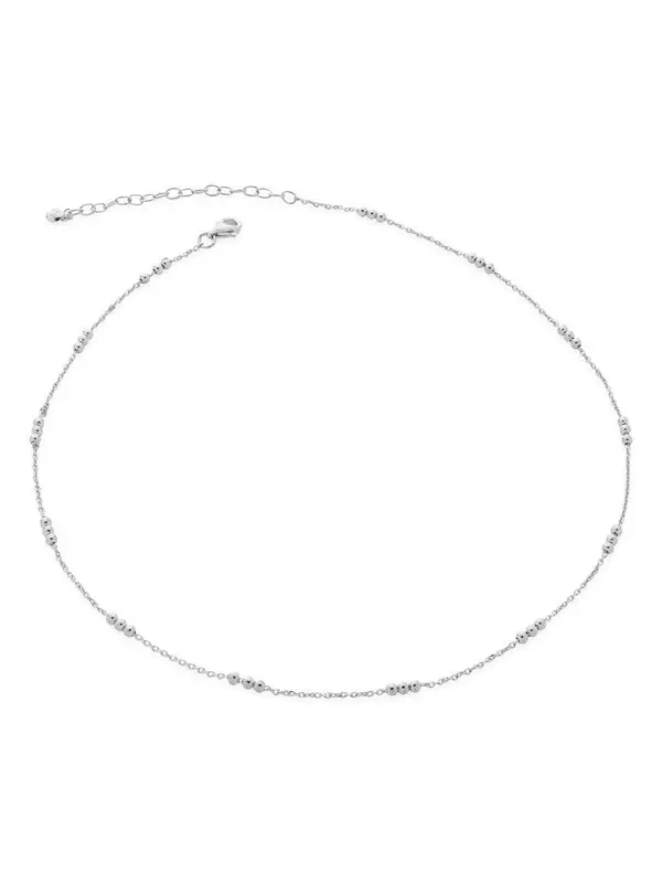 Monica Vinader Triple-beaded Chain Necklace - Silver