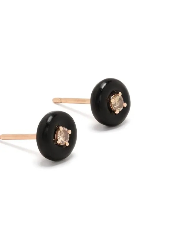 Fernando Jorge 18kt Rose Orbit Medium Diamond And Horn Studs