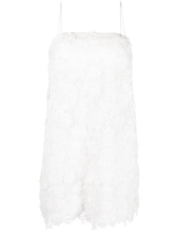 Zimmermann Raie Floral-lace Minidress - White