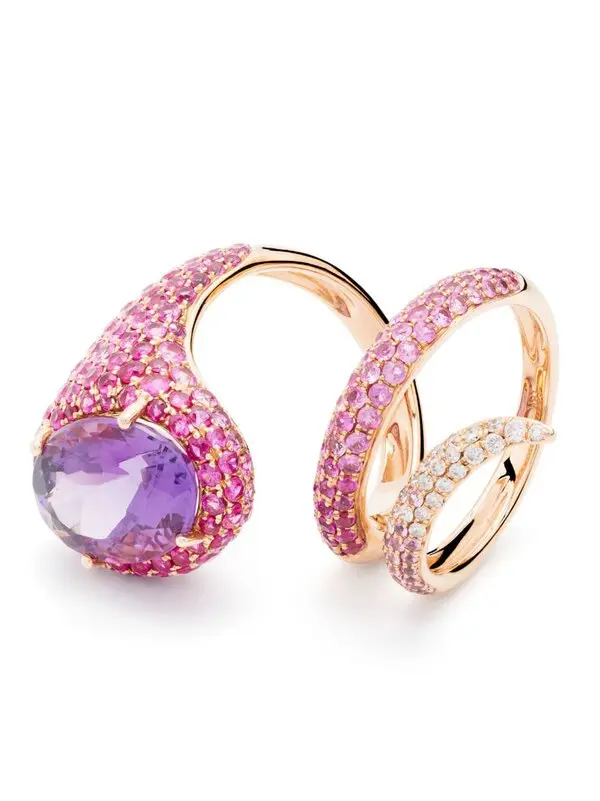 STEFERE 18kt Rose Multi-stone Ring - Gold