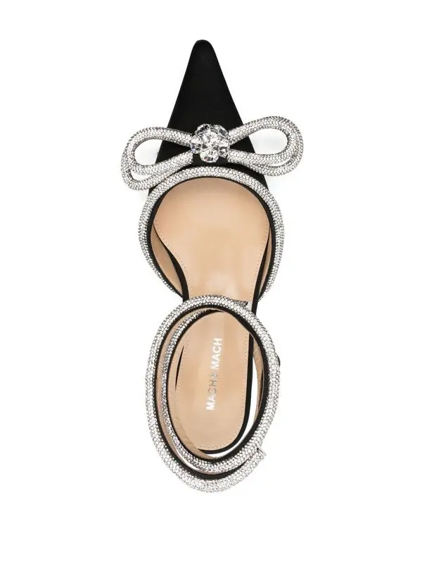 Mach & Mach Double Bow Ballerina Flats - Black