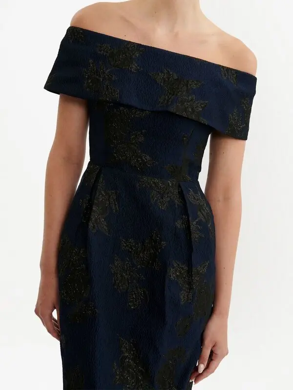 Rebecca Vallance Antoinette Off-shoulder Gown - Blue