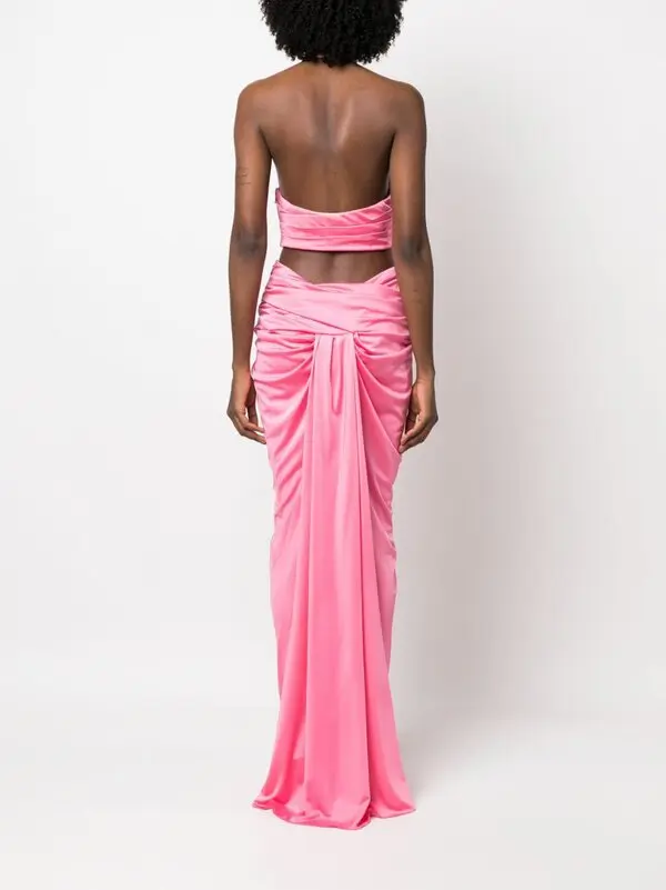 Moschino Draped Halterneck Maxi Dress