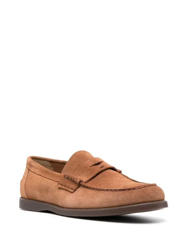 DOUCAL'S Suede Penny Loafers