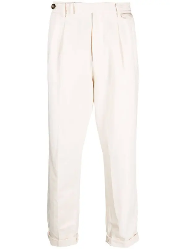 Brunello Cucinelli Pleated Tapered Trousers - Neutrals