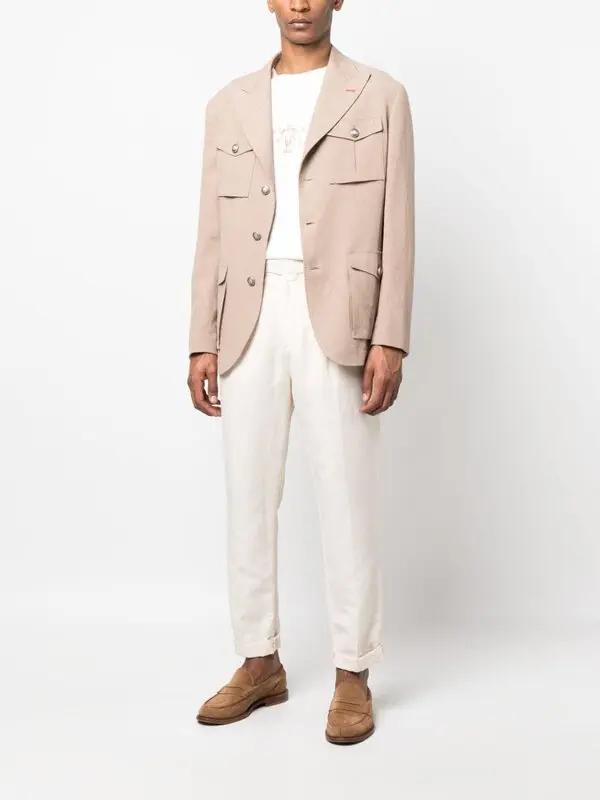 Brunello Cucinelli Pleated Tapered Trousers - Neutrals
