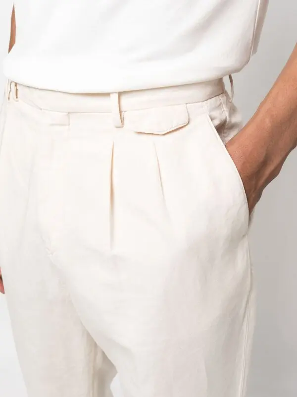 Brunello Cucinelli Pleated Tapered Trousers - Neutrals