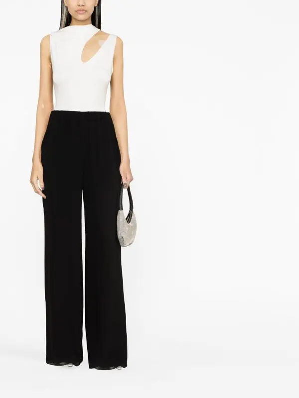 MANURI Cutout Jersey Bodysuit - White