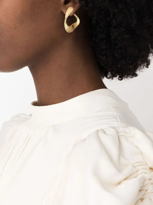 Fernando Jorge 18kt Yellow Stream Hoop Earrings - Gold