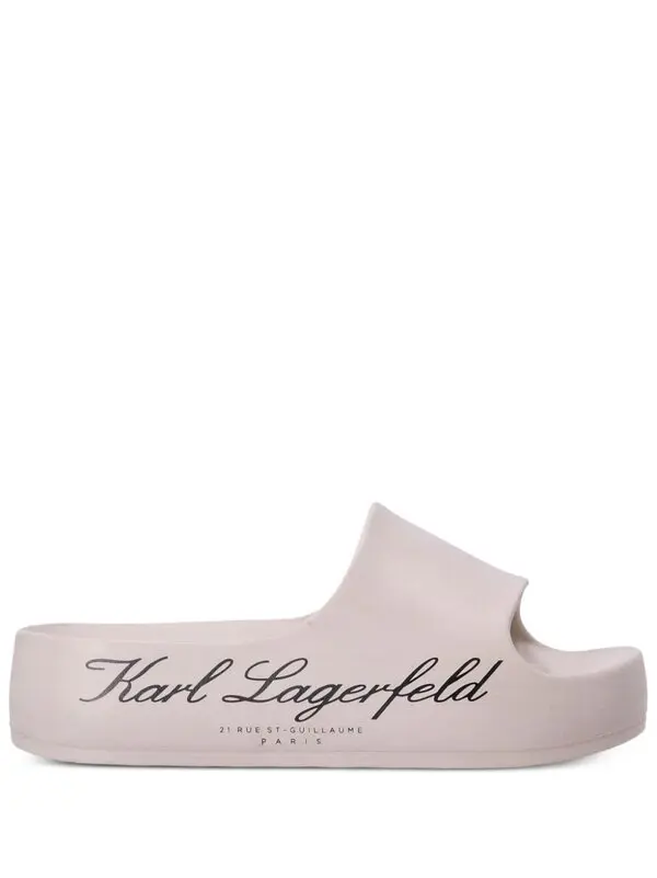 Karl Lagerfeld Logo Flat Slides