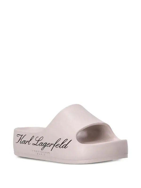 Karl Lagerfeld Logo Flat Slides
