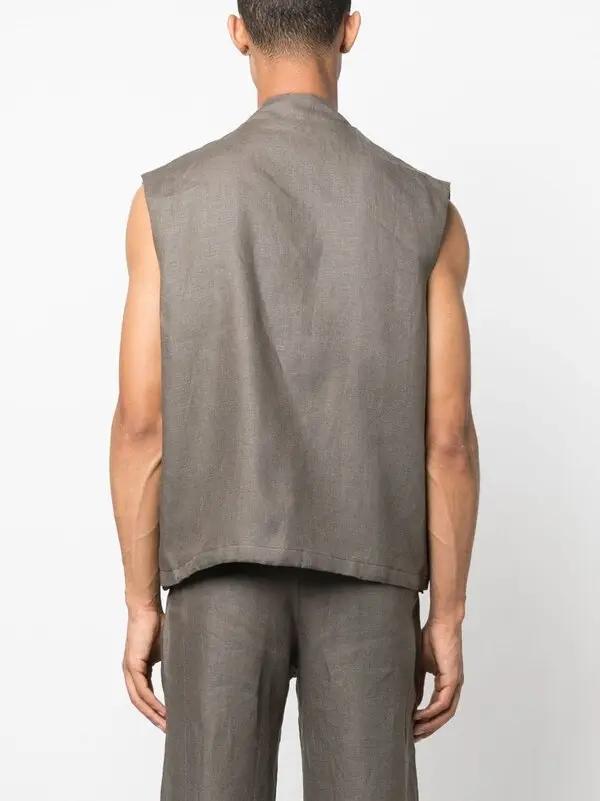 ROBYN LYNCH Band-collar Zip-up Gilet