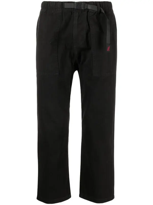 Gramicci Buckle-fastening Cotton Cropped Trousers - Black