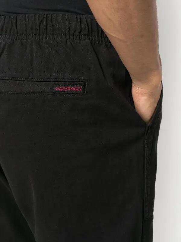 Gramicci Buckle-fastening Cotton Cropped Trousers - Black