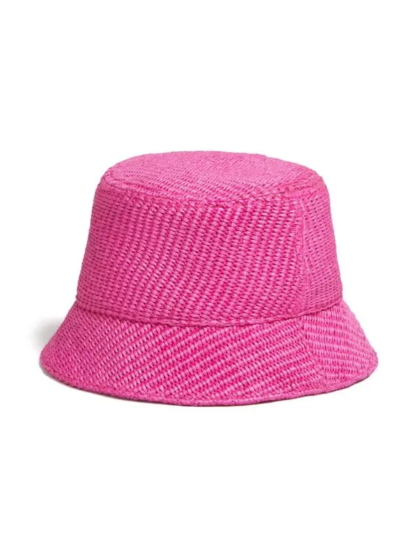 Pink Marni Bucket Hat with logo. Dust bag included. Marni Logo-embroidered Woven Bucket Hat In Pink | ModeSens main image 4