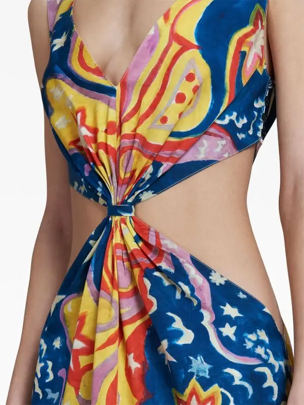 Marni Star Print Midi Dress - Blue