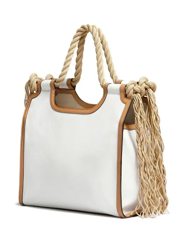 Marni Marcel North-South Tote Bag - White | Editorialist