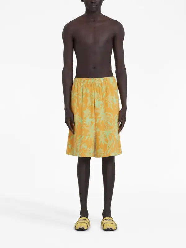 Marni Graphic-print Drop-crotch Shorts