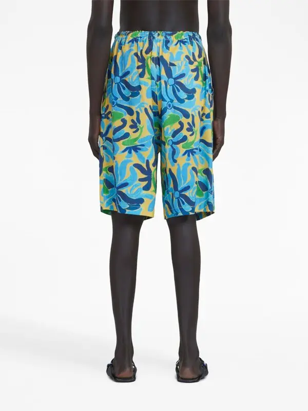 Marni Graphic-print Drop-crotch Shorts