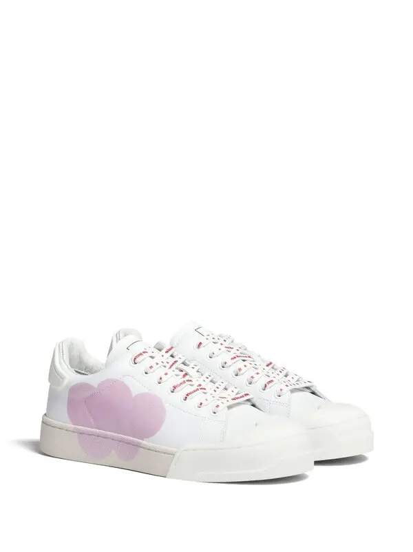 Marni Graphic Print Low Top Sneakers - White