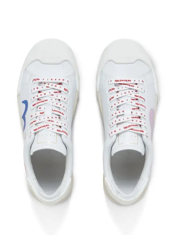 Marni Graphic Print Low Top Sneakers - White