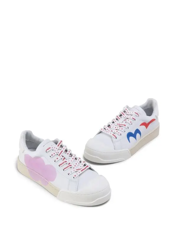 Marni Graphic Print Low Top Sneakers - White