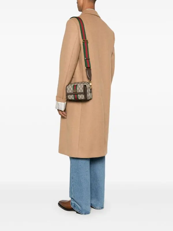 Gucci Gg Supreme Web-stripe Messenger Bag